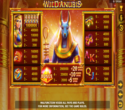 Wild Anubis play online