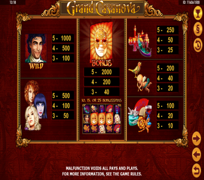 Grand Casanova play online