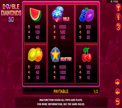 Double Diamonds 50 play online